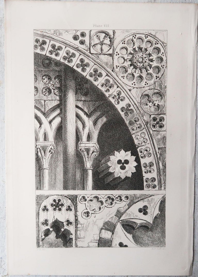 Original Antique Architectural Print by John Ruskin, circa 1880 ...