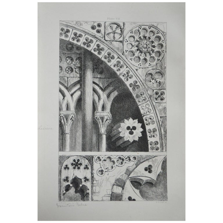 Original Antique Architectural Print by John Ruskin, circa 1880 ...