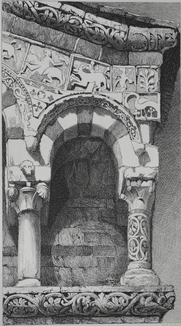 Original Antique Architectural Print by John Ruskin, circa 1880, 'Lucca ...