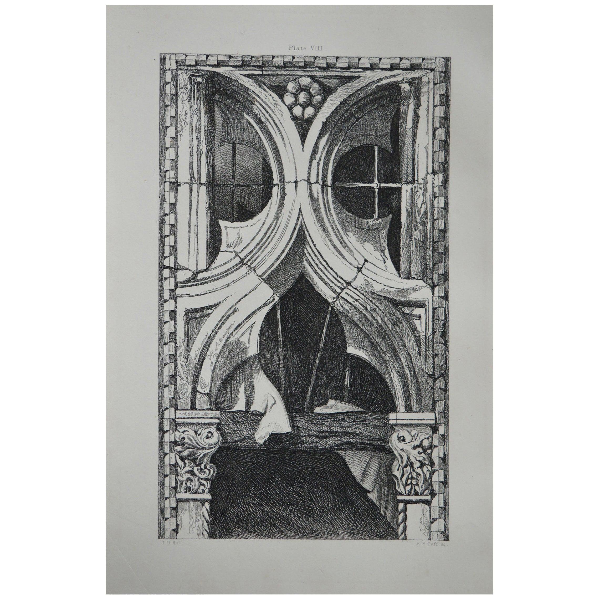 Original Antique Architectural Print by John Ruskin, circa 1880, Venice ...