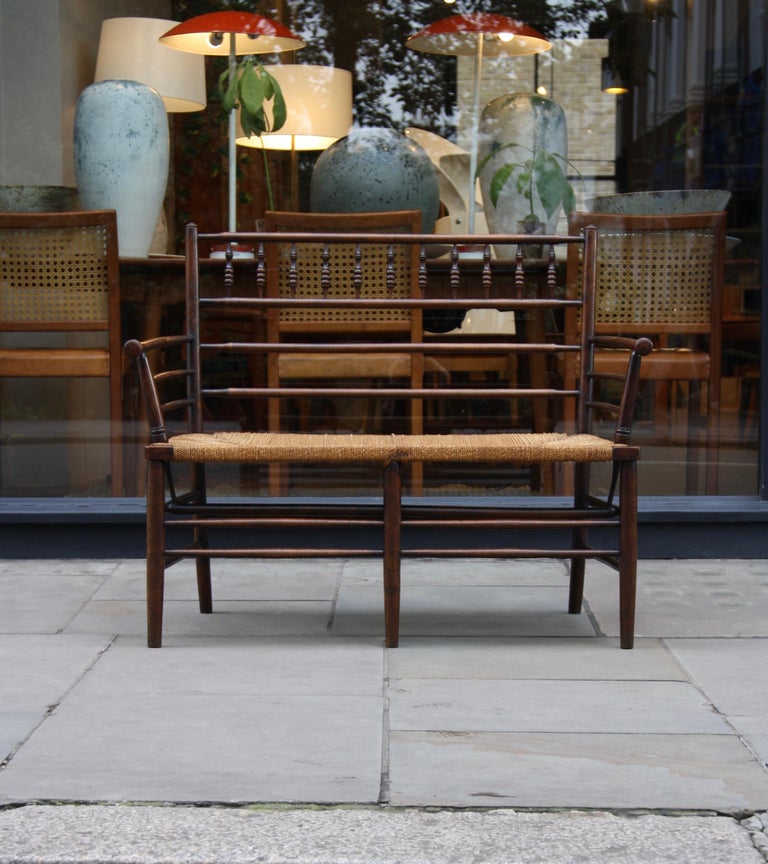 Original Antique Arts and Crafts Sussex Bench by William Morris and Co ...