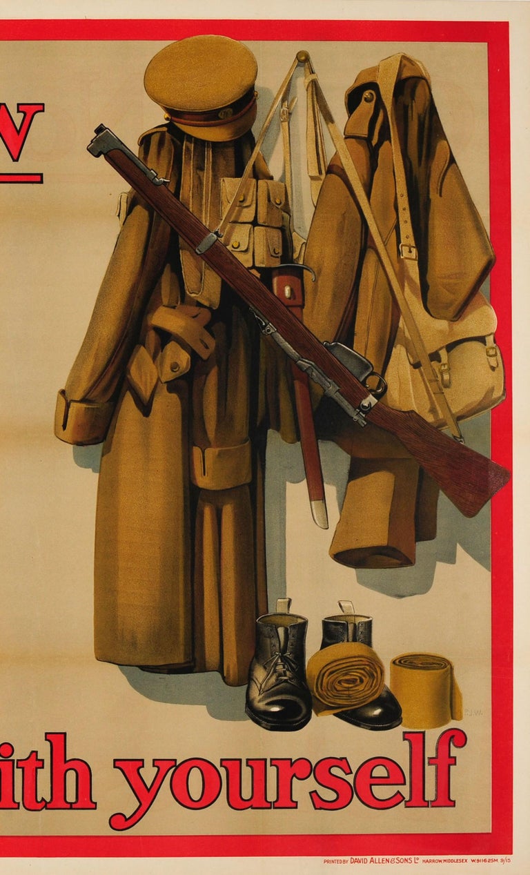 Original Antique British WWI Recruitment Poster Come Now Be Honest With ...