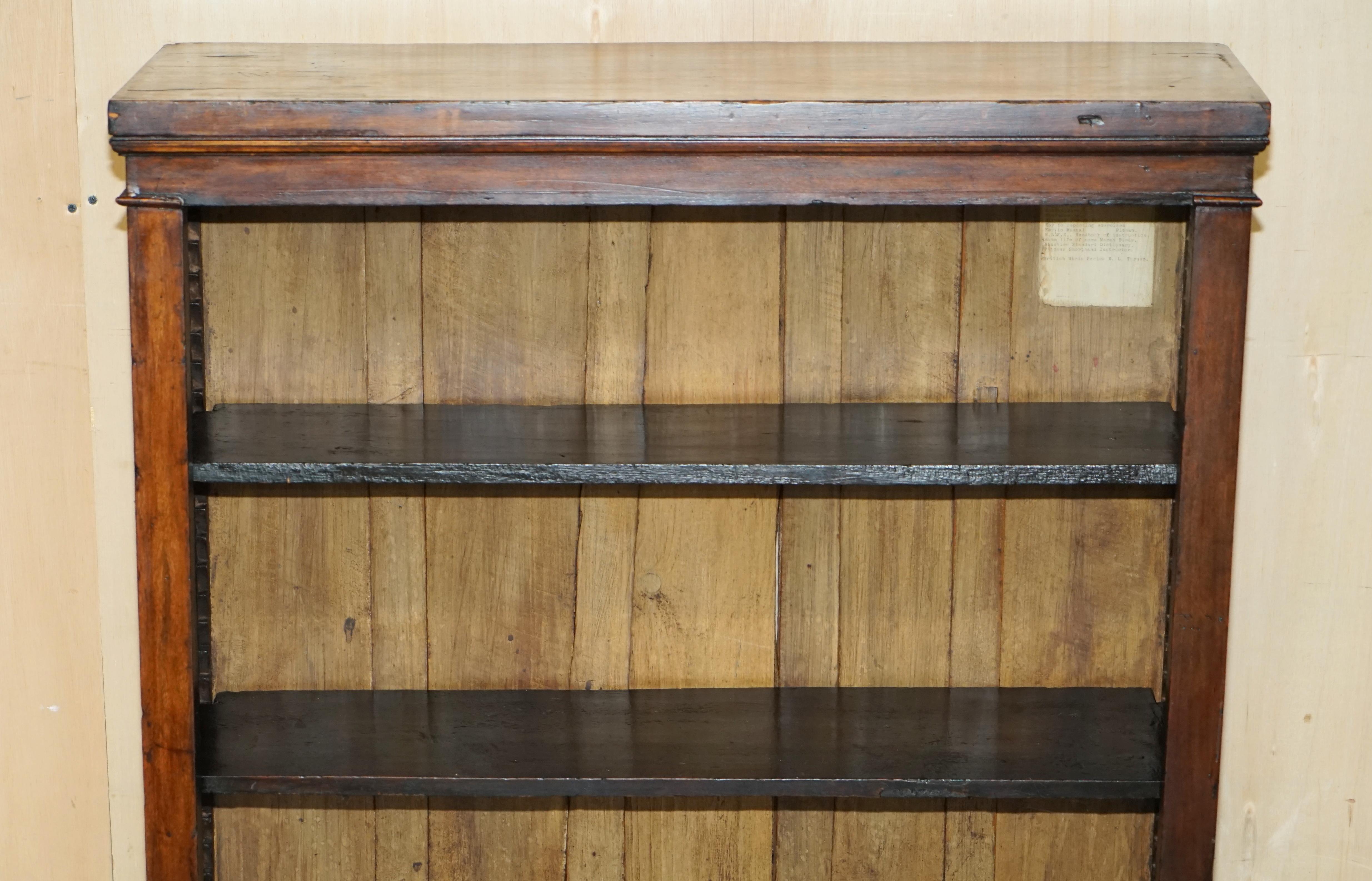 ORIGINAL ANTiQUE CIRCA 1880 VICTORIAN HARDWOOD DWARF OPEN LIBRARY ...