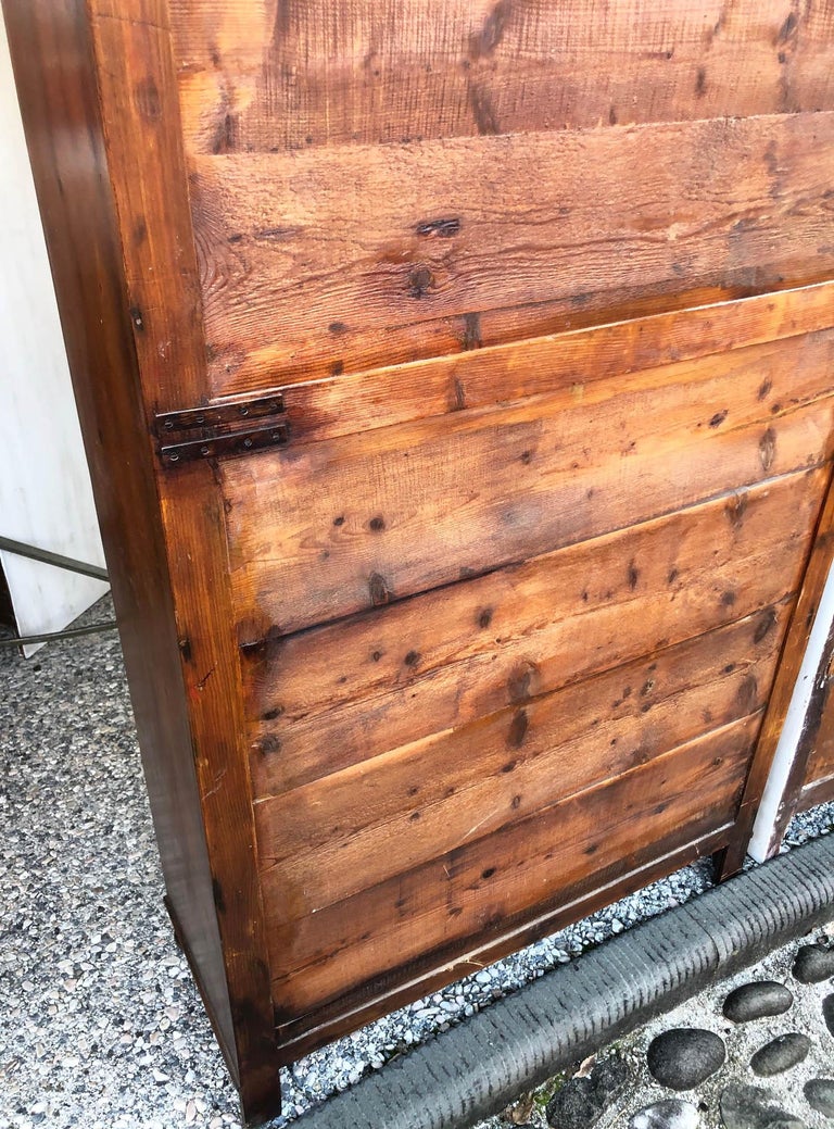 Original Antique Italian Fir Showcase with Two Doors from 1880s ...