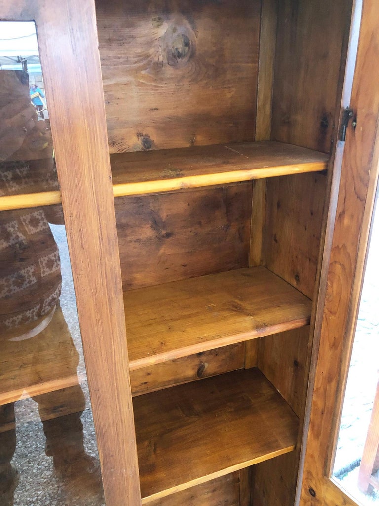 Original Antique Italian Fir Showcase with Two Doors from 1880s ...