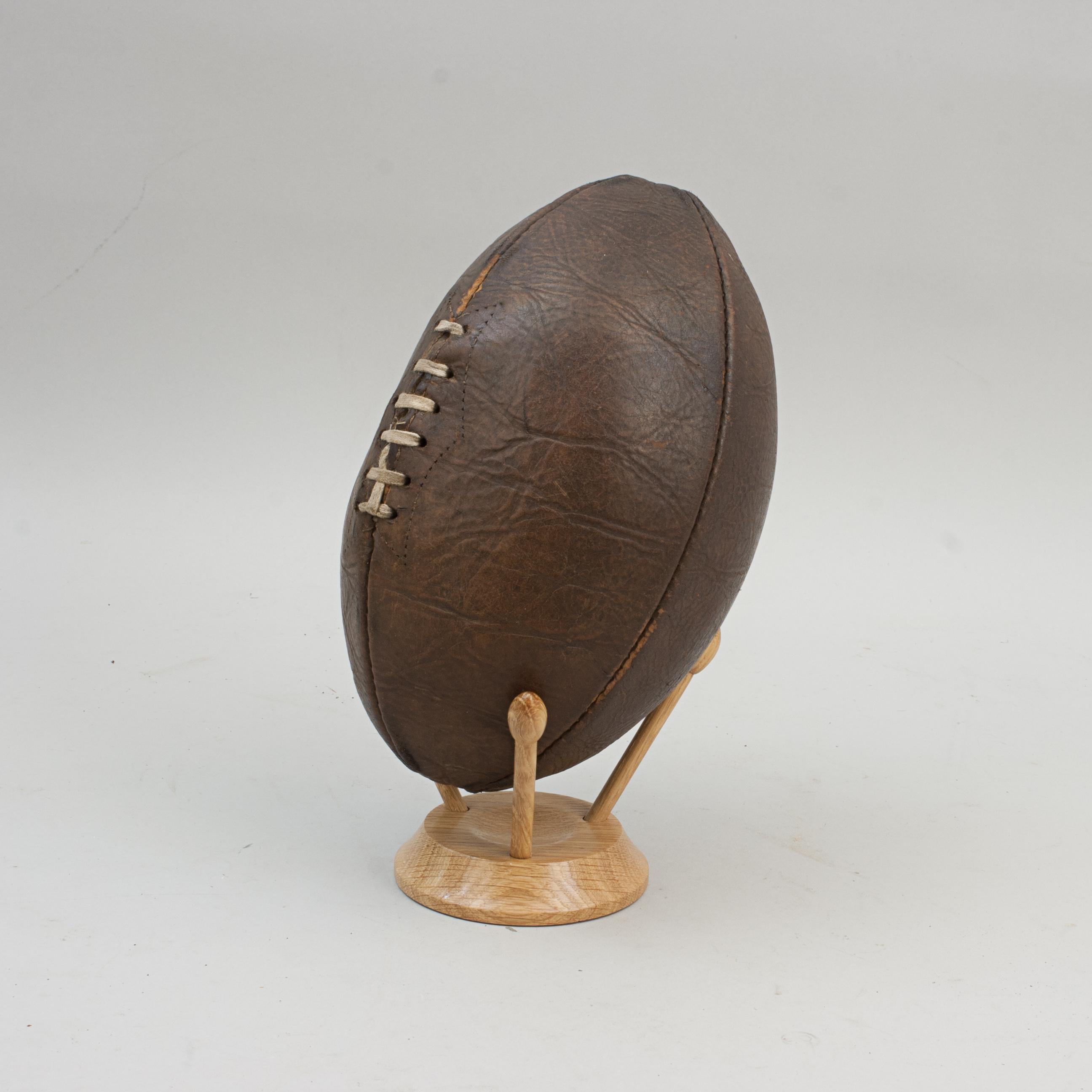 Original Antique Leather Child's Rugby Ball For Sale at 1stDibs