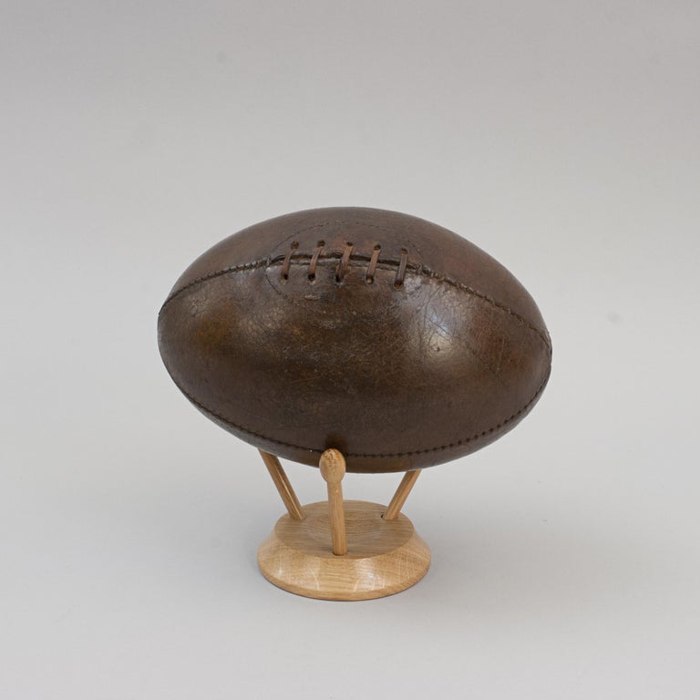 Original Antique Leather Rugby Ball For Sale at 1stDibs