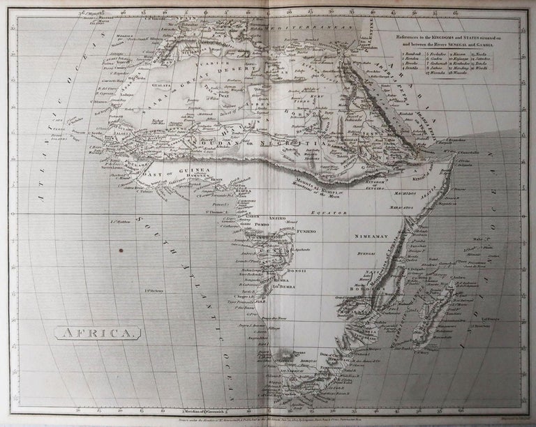 Original Antique Map of Africa, Arrowsmith, 1820 For Sale at 1stDibs