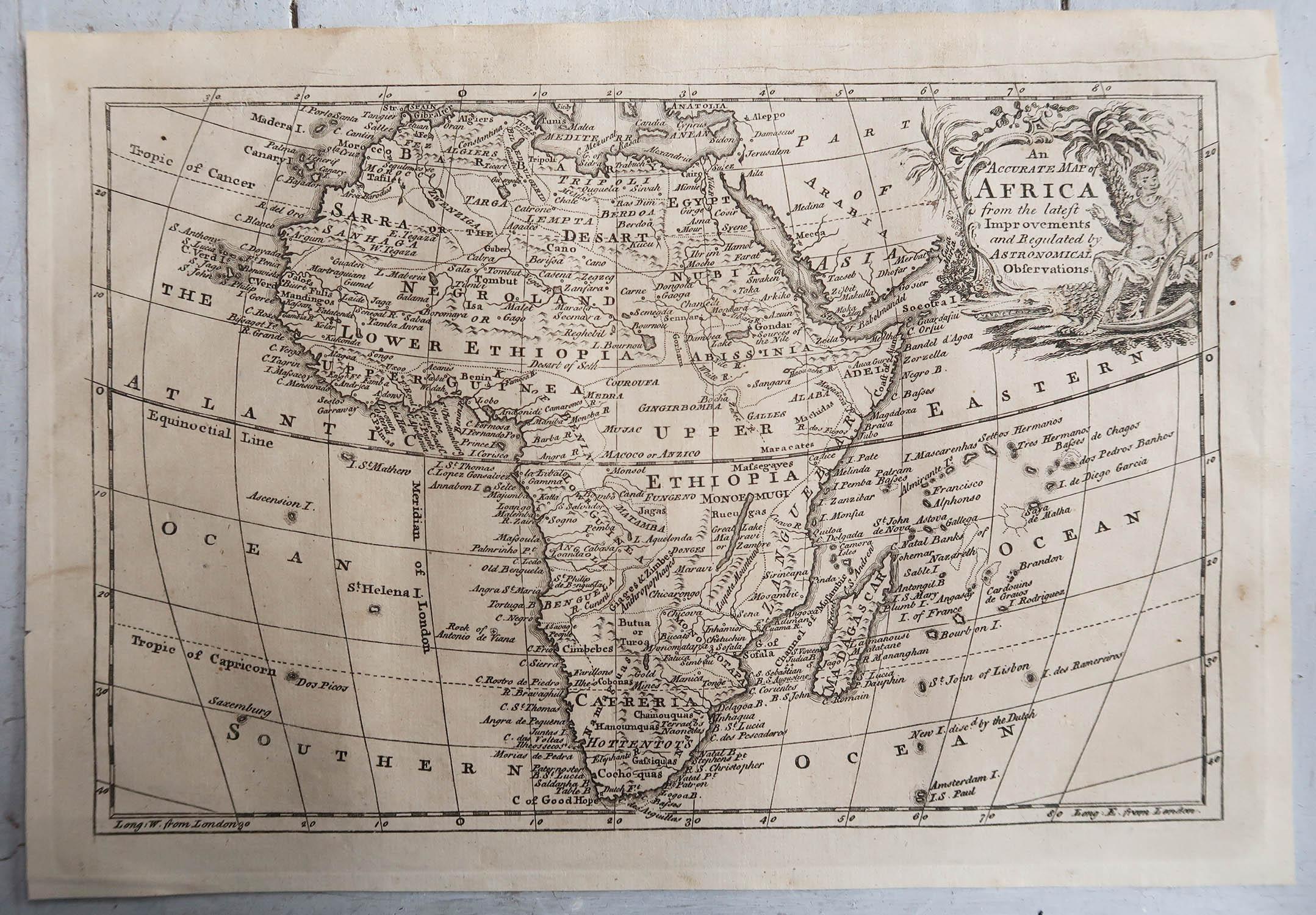 Original Antique Map of Africa. C.1780 For Sale at 1stDibs