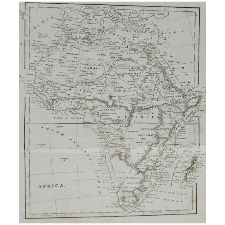Original Antique Map of Africa, circa 1800 For Sale at 1stDibs