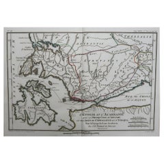 Original Antique Map of Ancient Greece, Acarnania and Aetolia, Ithaca ...