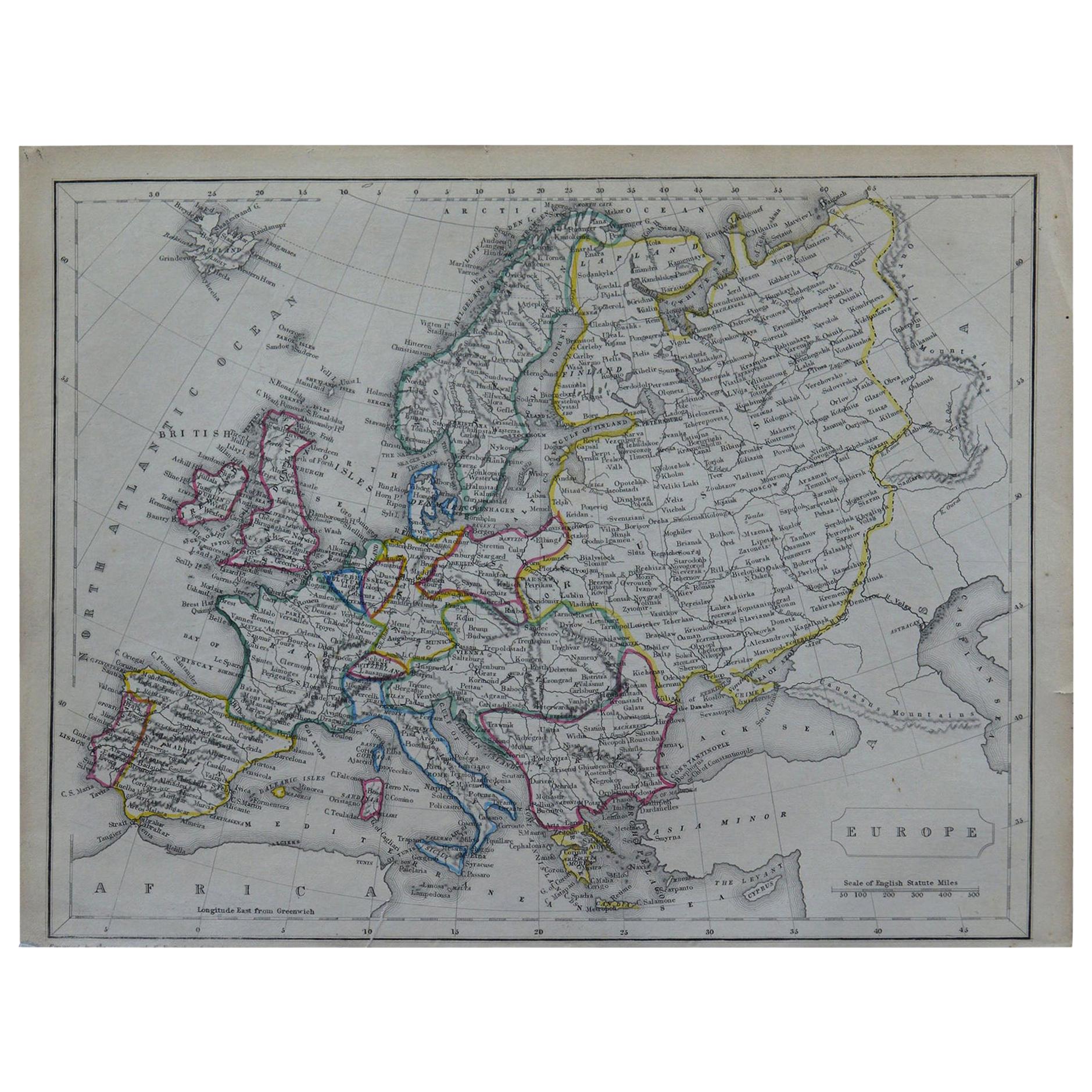 Antique Map of Portugal by W. Blaeu, 1650 For Sale at 1stDibs