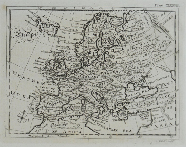 Original Antique Map of Europe, circa 1790 at 1stDibs | map of europe ...