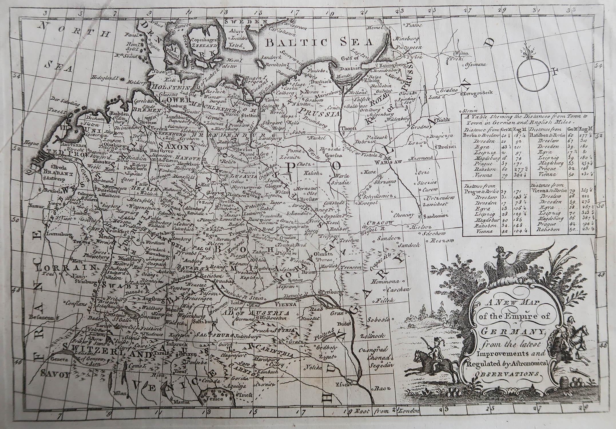 Original Antique Map of Germany. C.1780 For Sale at 1stDibs