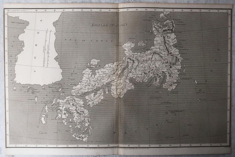 Original Antique Map of Japan. Arrowsmith. 1820 For Sale at 1stDibs