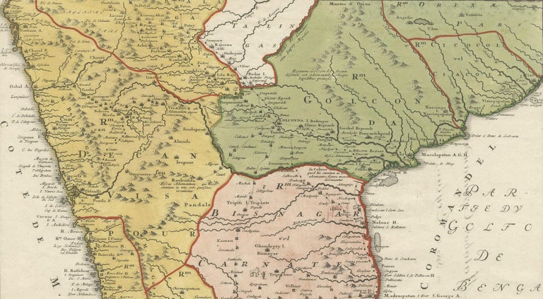 Original Antique Map of Malabar, Coromandel 'India' and Ceylon For Sale ...