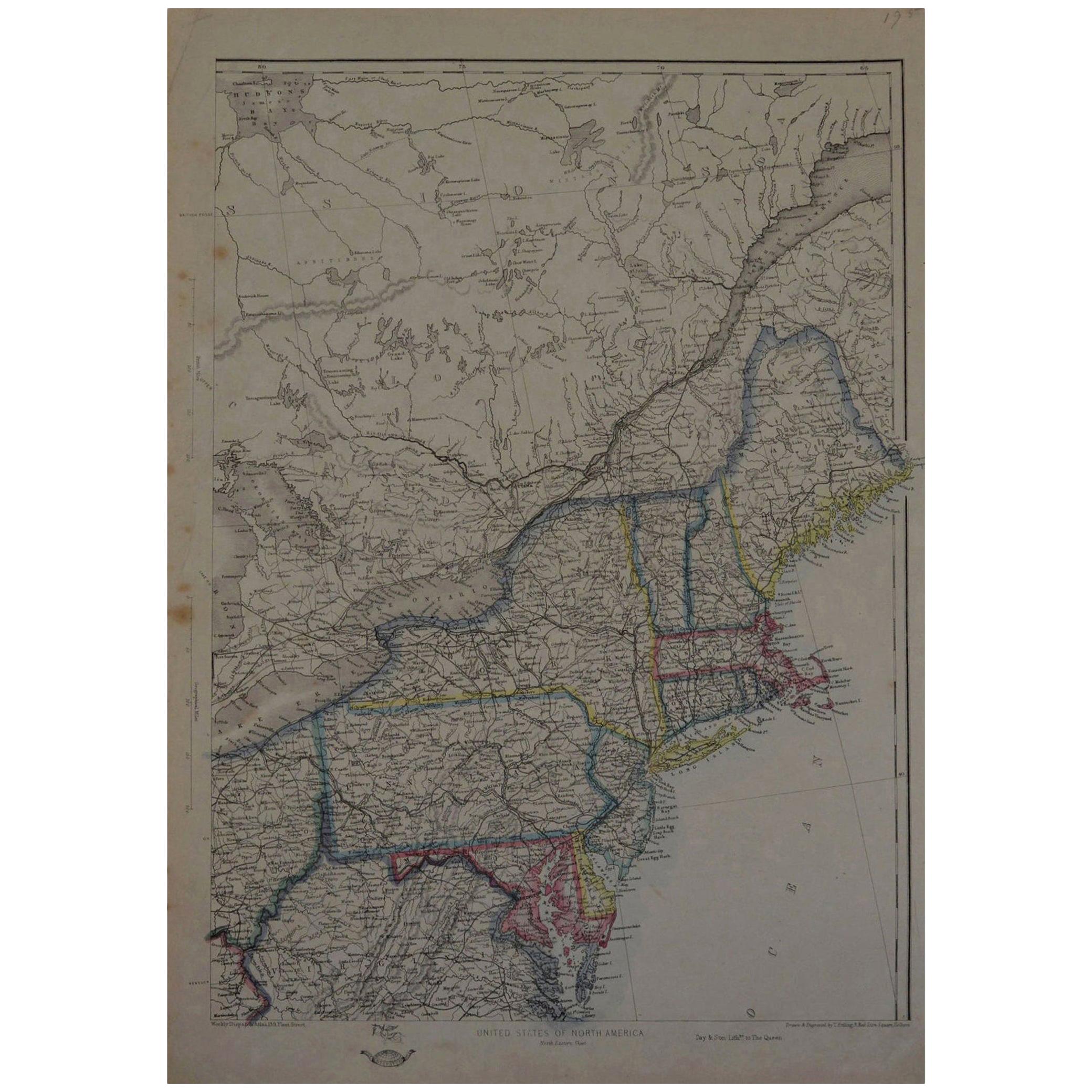 Antique Map of California, Utah, Nevada, Colorado, New Mexico and ...