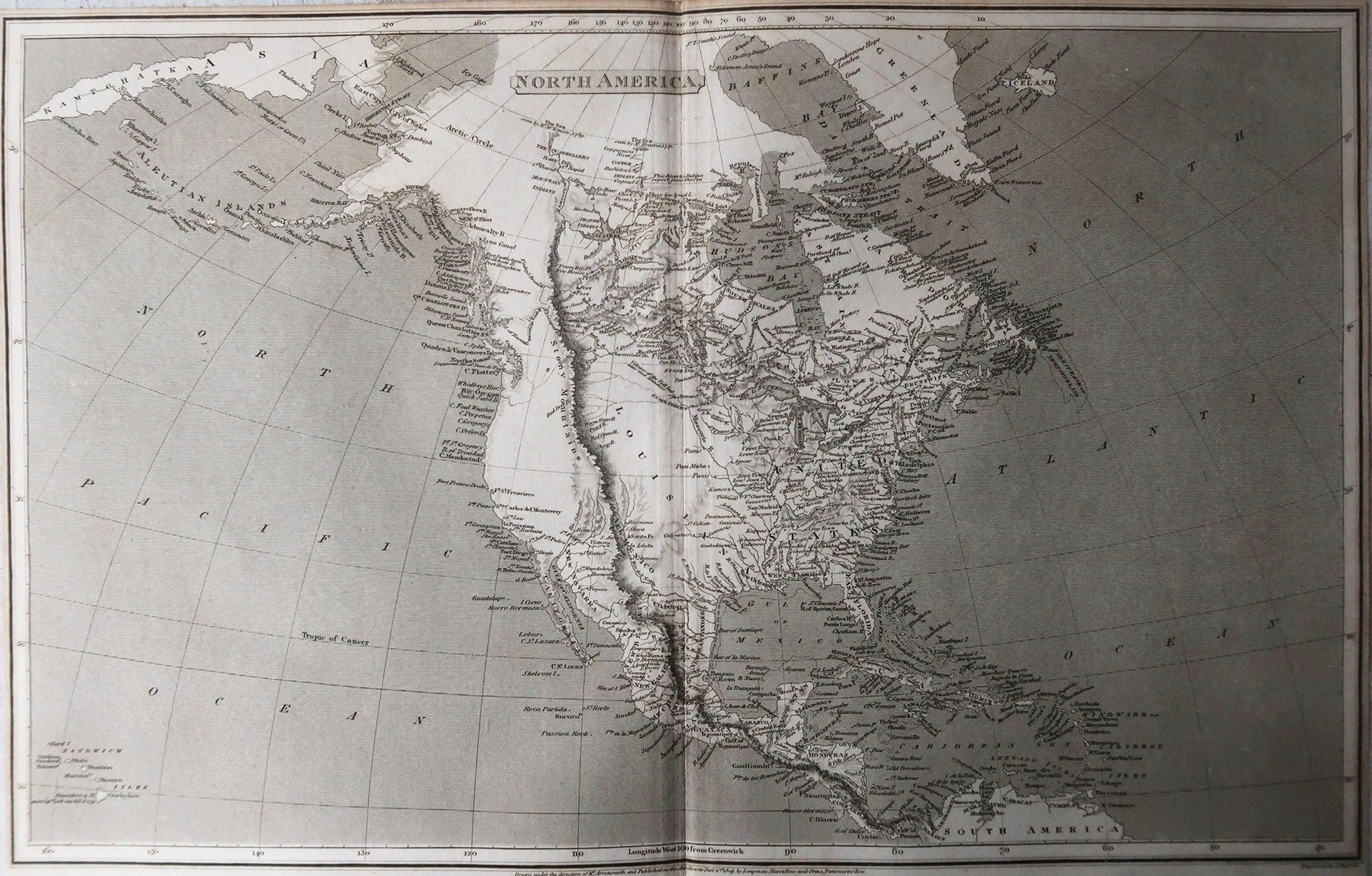Antique Map of North America by Tallis 'c.1850' at 1stDibs
