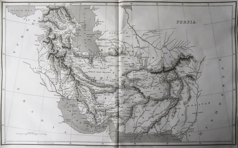 Carte ancienne originale de Perse/Iran, orfèvrerie, 1820 En vente sur ...