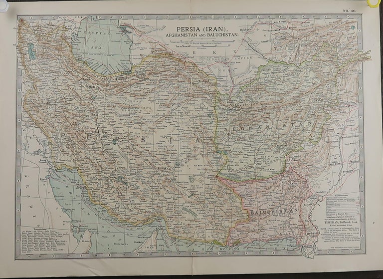Original Antique Map of Persia 'Iran', circa 1890 at 1stDibs