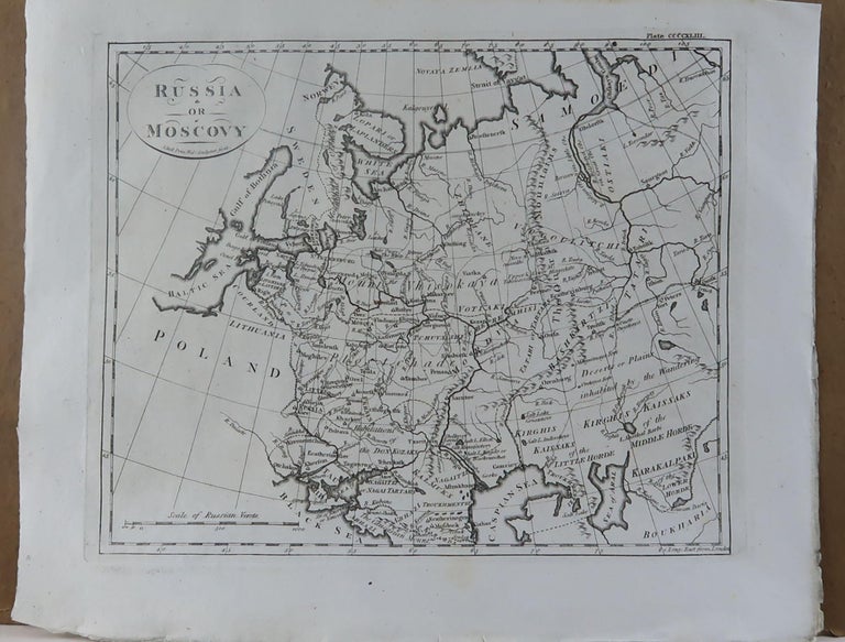 Original Antique Map of Russia, circa 1790 For Sale at 1stDibs