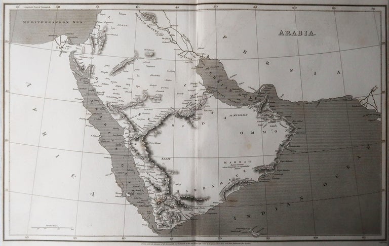 Original Antique Map of Saudi Arabia, Arrowsmith, 1820 at 1stDibs