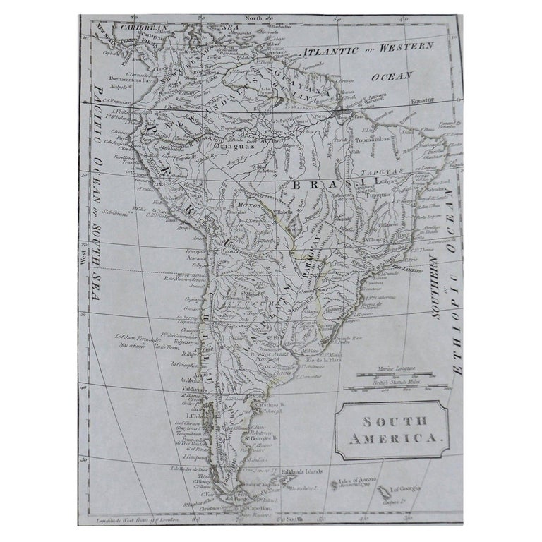 Original Antique Map of South America, circa 1830 For Sale at 1stDibs ...