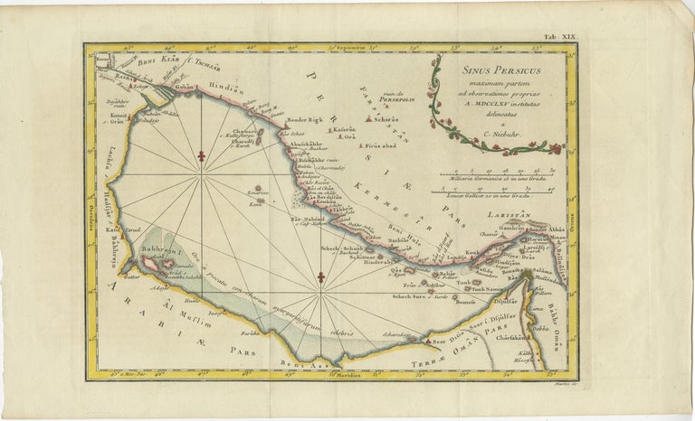 Original Antique Map of the Persian Gulf For Sale at 1stDibs