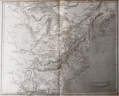 Antique Map of the River Systems of America by Johnston, '1850' For ...