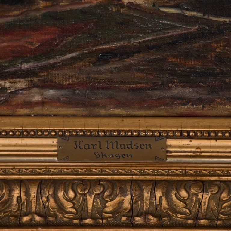 Original Antique Oil on Canvas Painting by Karl Madsen at 1stDibs