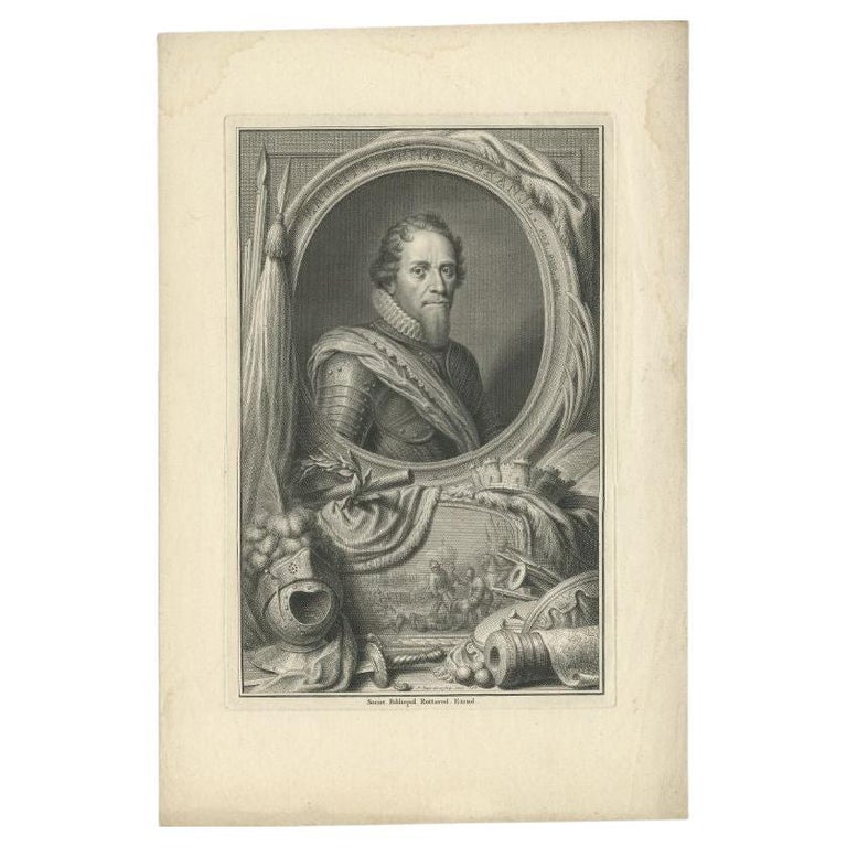 Original Antique Portrait of Maurice, The Prince of Orange, 1748 For ...
