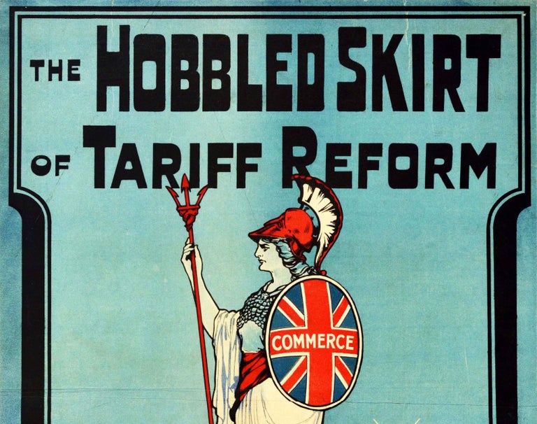Original Antique Poster Liberals Tariff Reform Free Trade Britannia ...