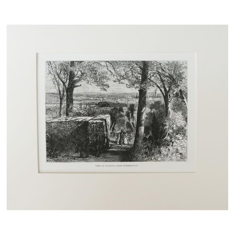 Original Antique Print of Augusta, Georgia, C.1870 For Sale at 1stDibs