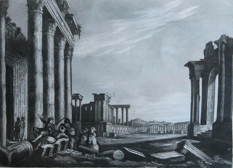 Original Antique Print of The Ancient City of Palmyra, Syria, circa ...