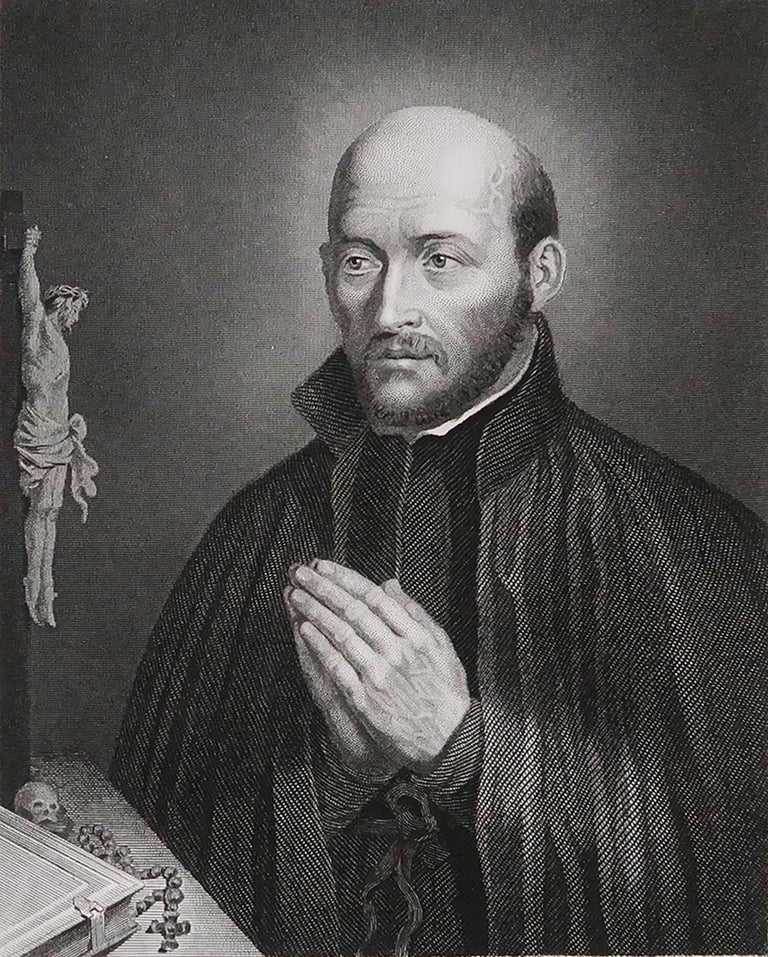 Original Antique Print, Portrait of Ignatius Loyola, Circa 1850 For ...