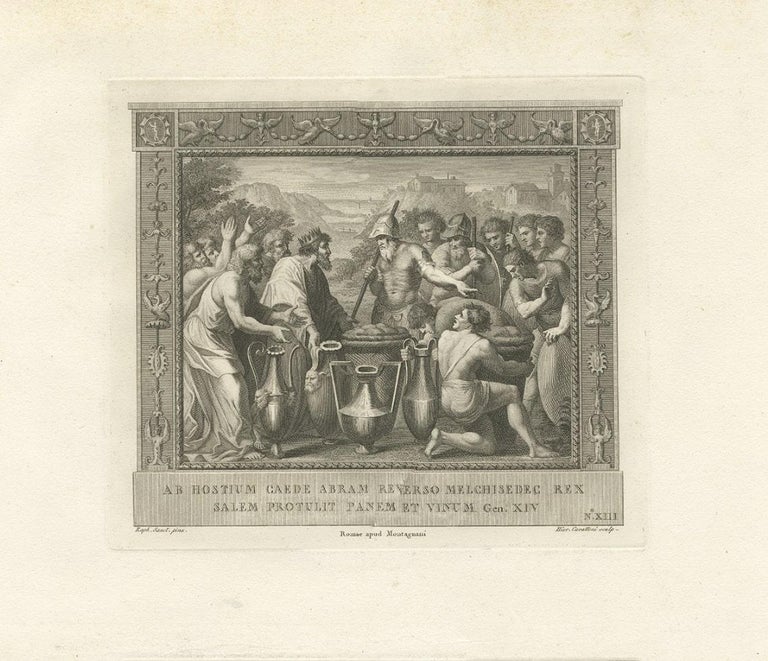 Original Antique Religion Print Depicting God's Covenant with Abraham ...