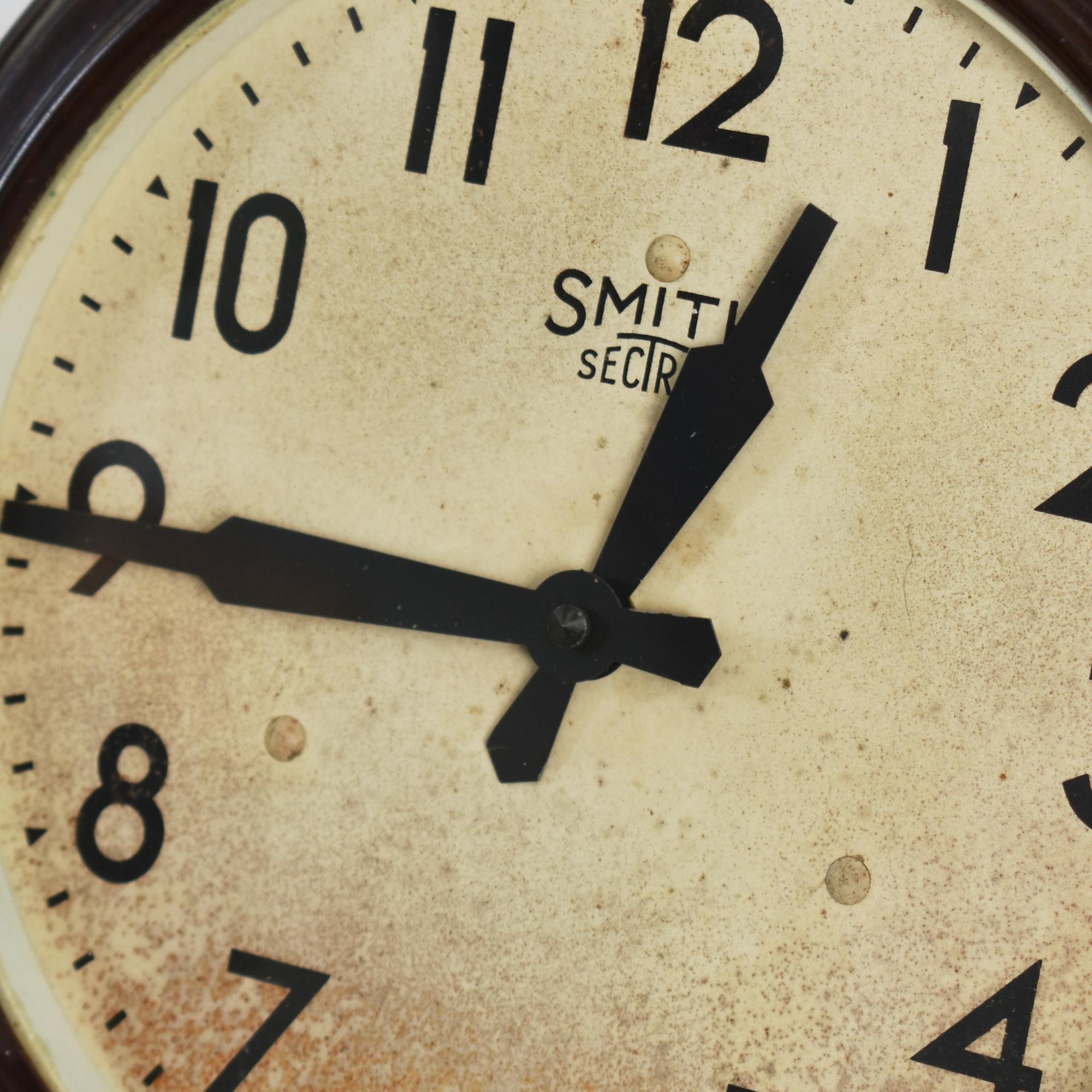 Original Antique Smiths Wall Clock For Sale at 1stDibs