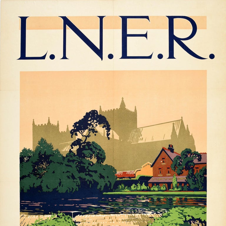 Original Antique Travel Poster Ripon Yorkshire LNER Railway Spradbery ...