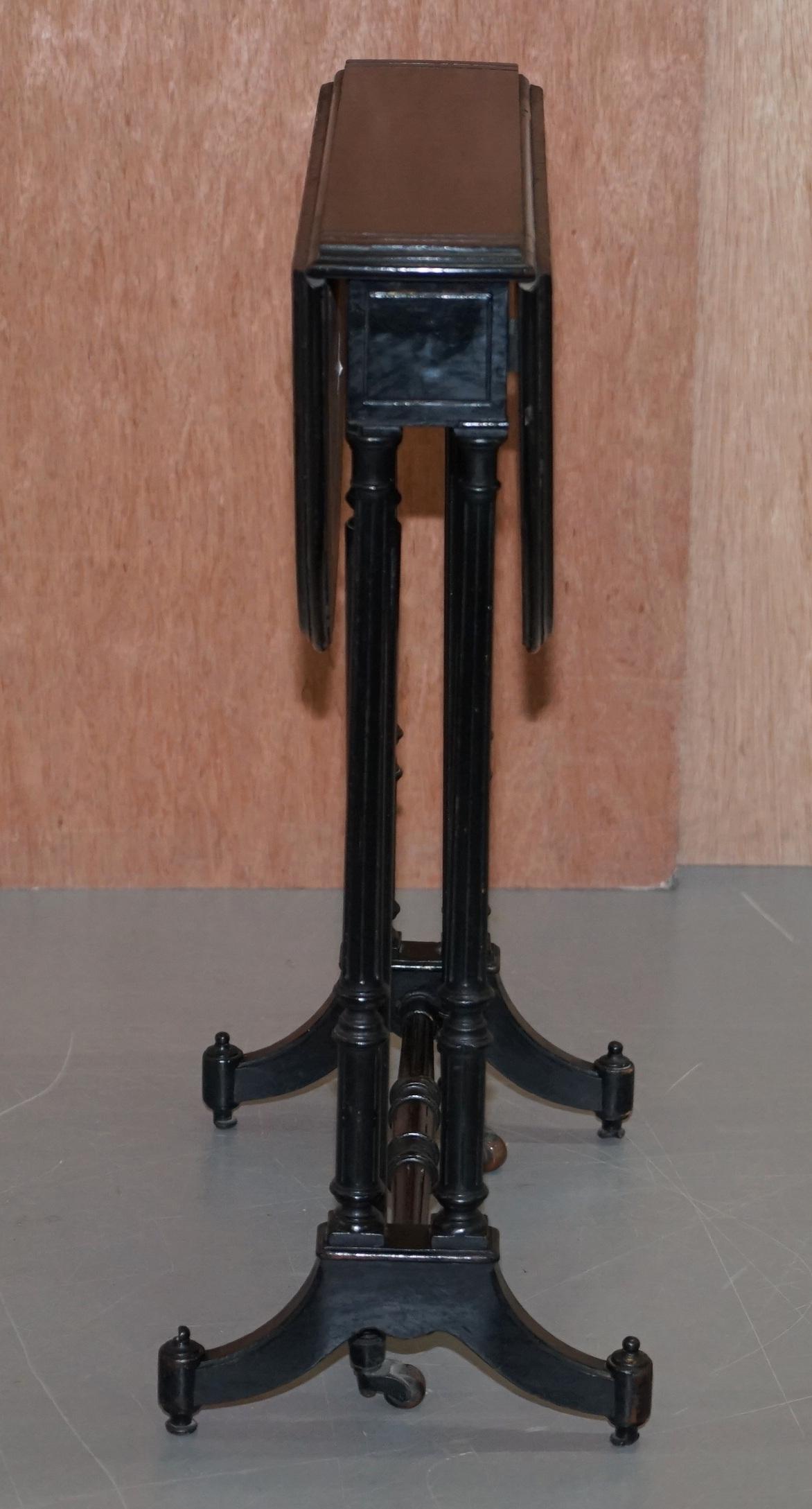 Original Antique Victorian Extending Oval Sunderland Side Table ...