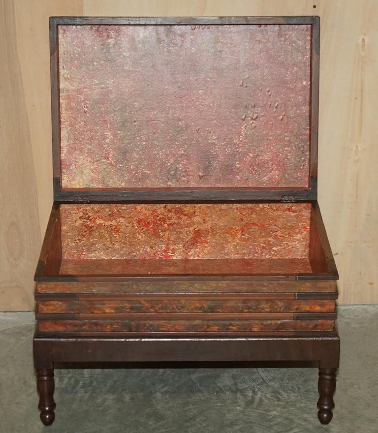 Original Antique Victorian Faux Stack of Books Large Side Table ...