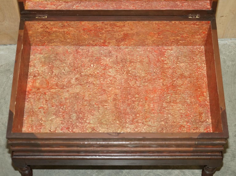 Original Antique Victorian Faux Stack of Books Large Side Table ...