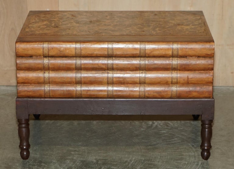 Original Antique Victorian Faux Stack of Books Large Side Table ...