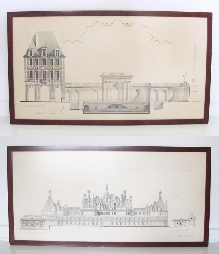 Original Architecture Sketches Study Drawing for French Renaissance ...