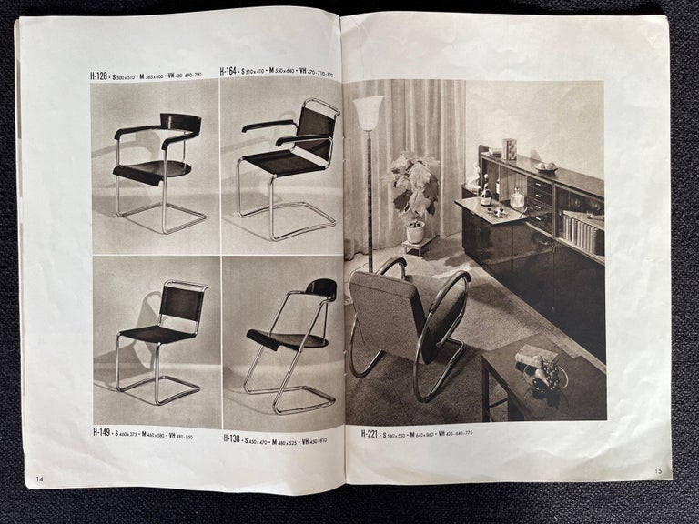 Original Art Deco Bauhaus Jindrich Halabala Furniture Catalogue, 1930s For Sale at 1stDibs