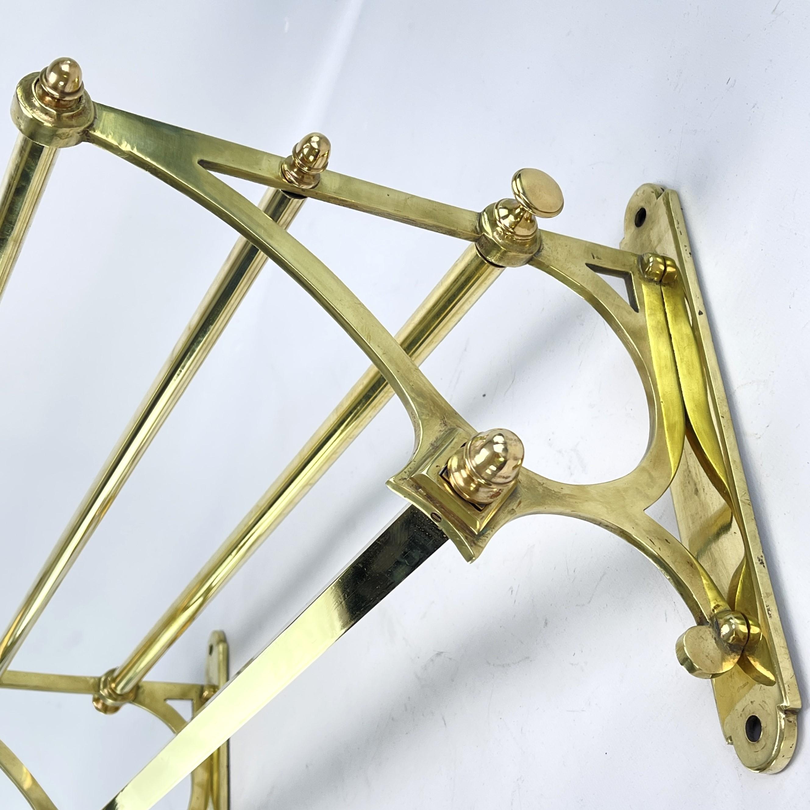 Original Art Deco Coat Rack Brass Bauhaus Modernist, 1930s For Sale at ...