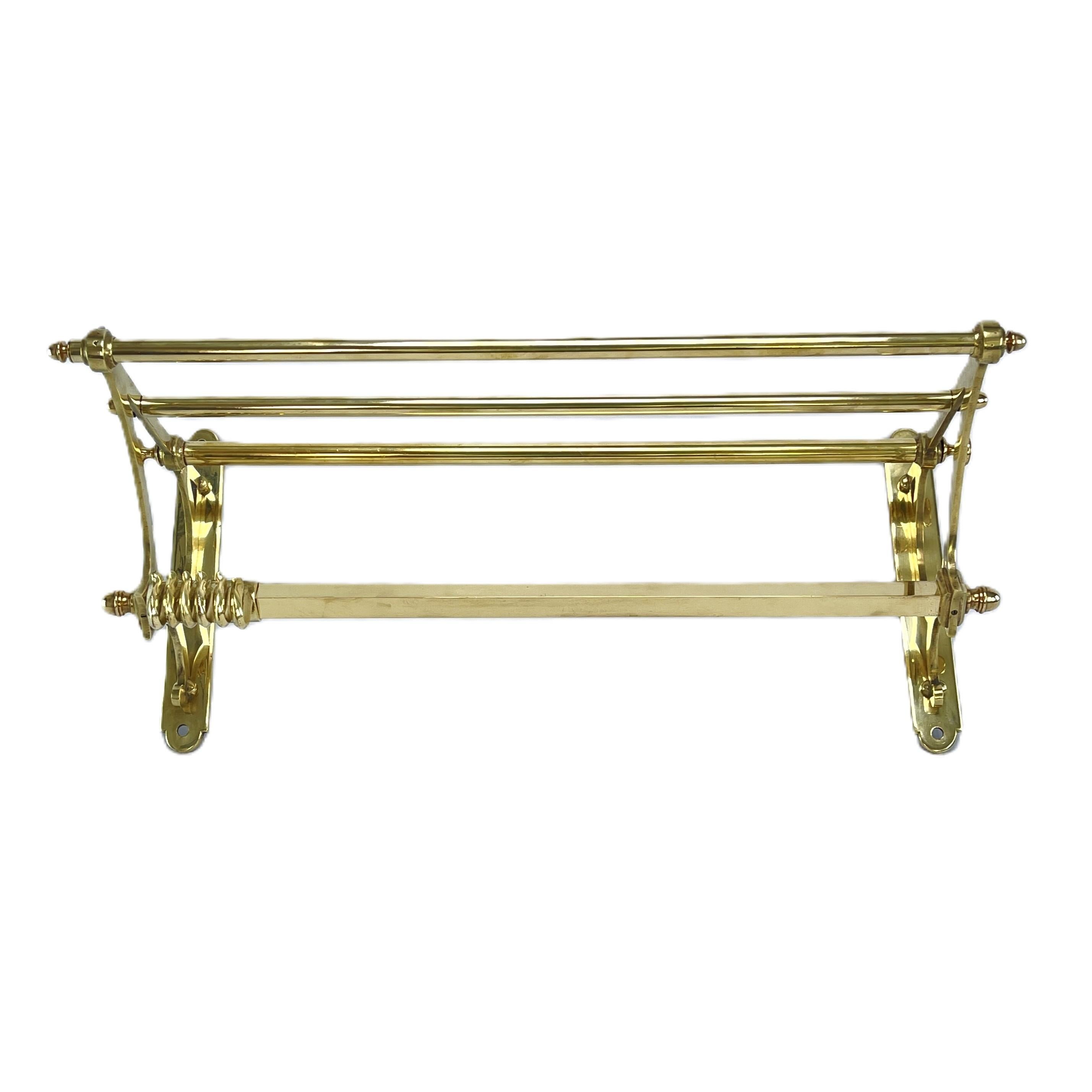 Original Art Deco Coat Rack Brass Bauhaus Modernist, 1930s For Sale at ...