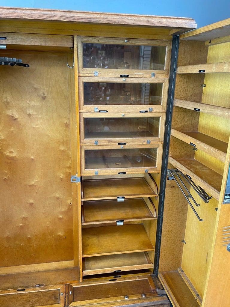 Original Art Deco Compactum Wardrobe by Compactom at 1stDibs