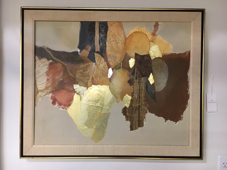 Original Artist Signed Midcentury Expressionist Abstract Painting Mixed ...