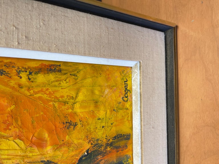 Original Artist Signed Mid-Century Modern Abstract Painiting by Carol ...
