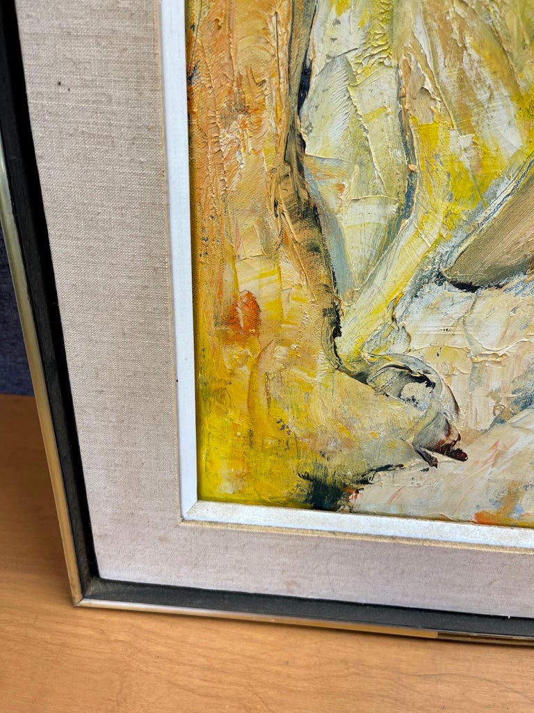 Original Artist Signed Mid-Century Modern Abstract Painiting by Carol ...